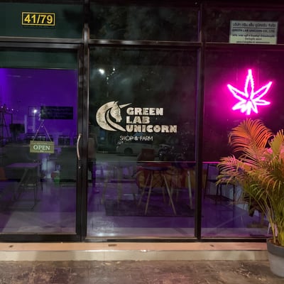 Green Lab Unicorn (weed shop) in Phangnga, Thailand - Cannabis in Thailand